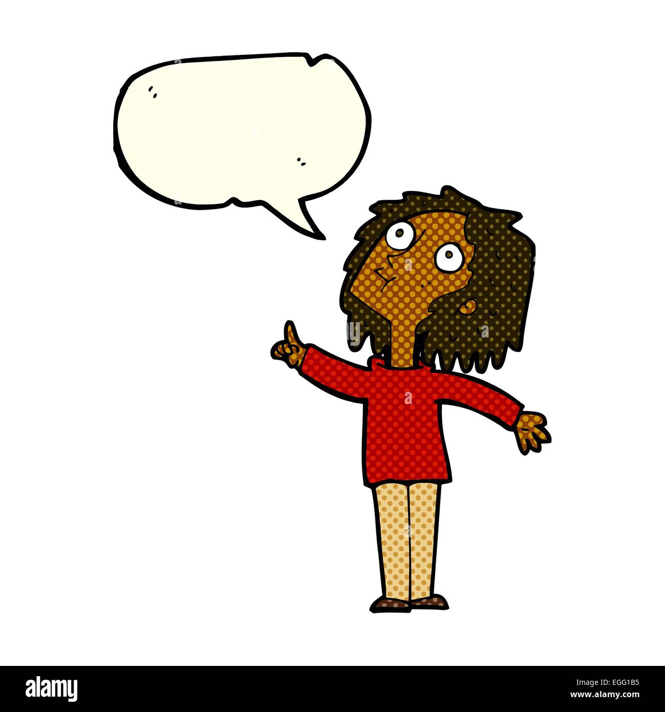 cartoon curious woman with speech bubble Stock Vector Image & Art - Alamy