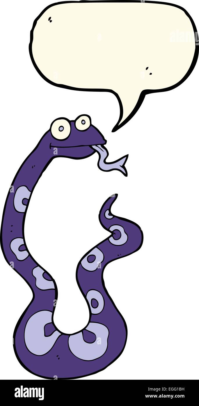 cartoon snake with speech bubble Stock Vector Image & Art - Alamy