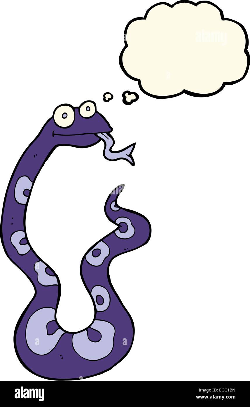 cartoon snake with thought bubble Stock Vector Image & Art - Alamy