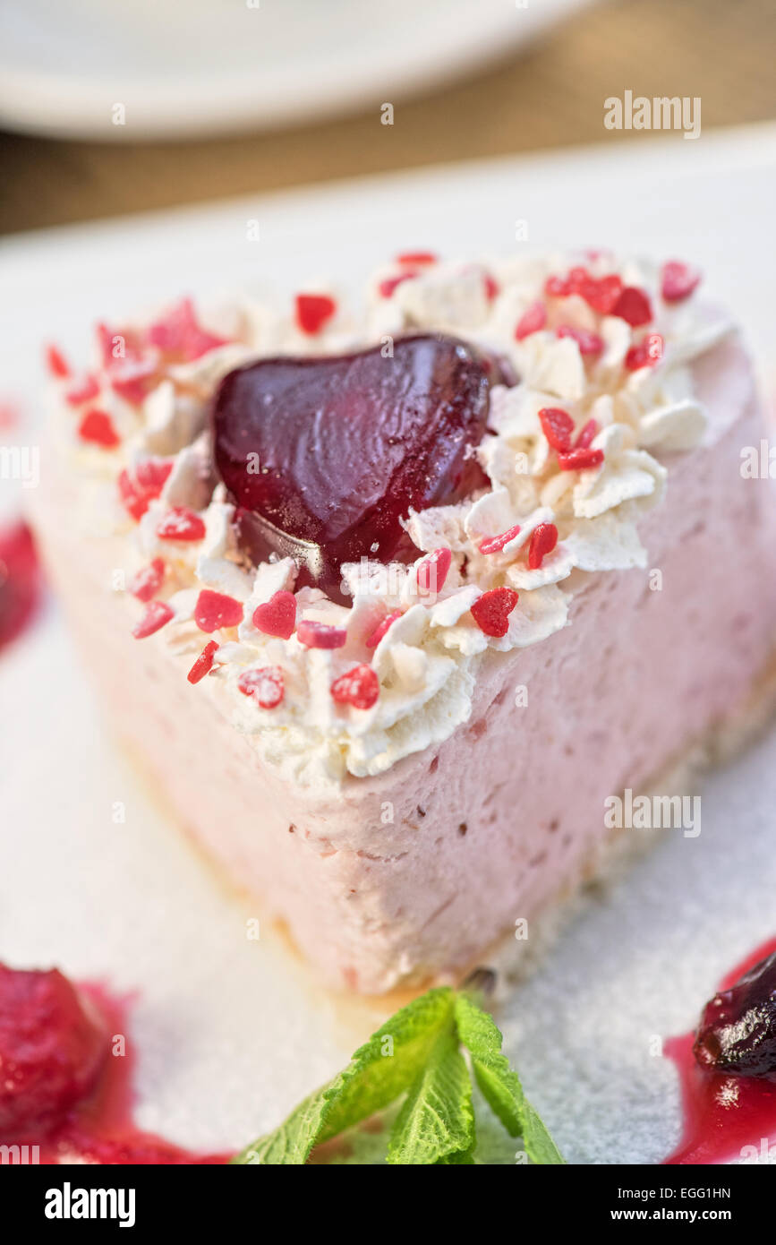 heart-shaped valentine cake Stock Photo - Alamy