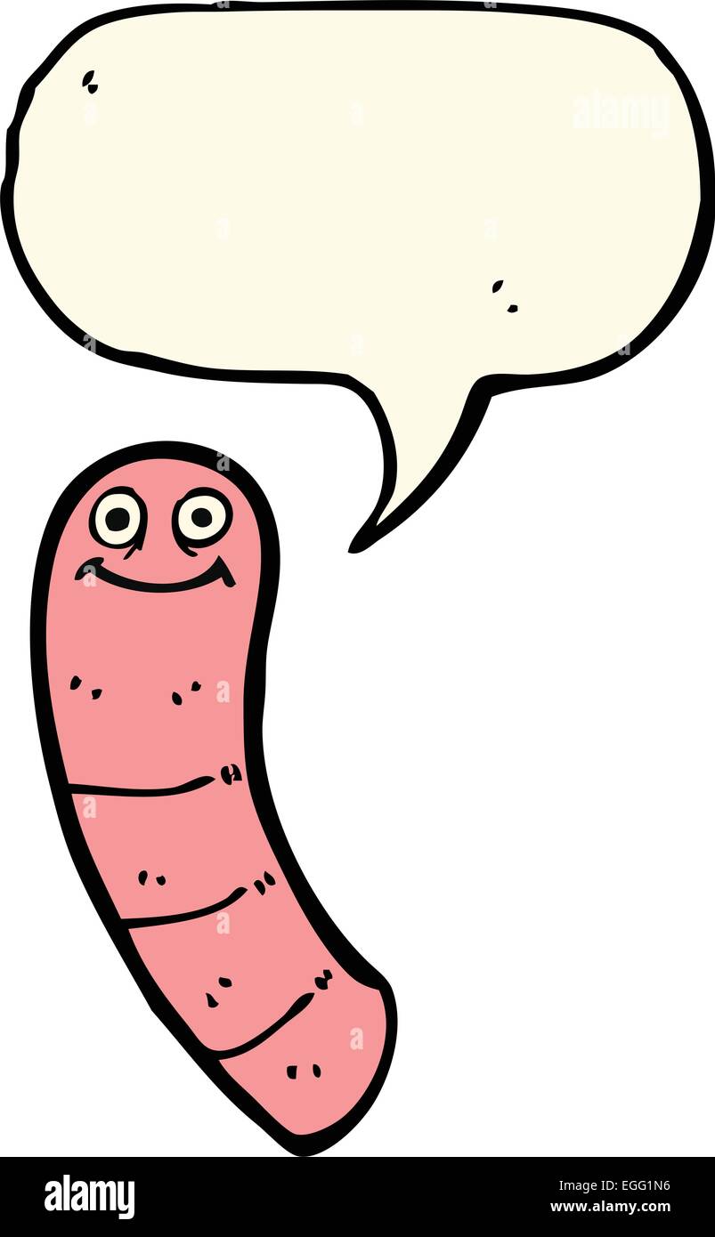 cartoon worm with speech bubble Stock Vector Image & Art - Alamy