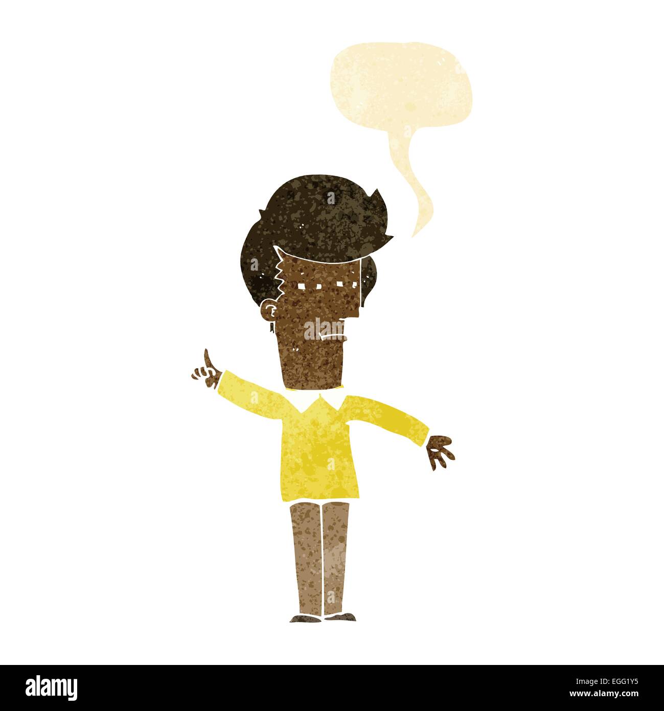 cartoon man narrowing eyes with speech bubble Stock Vector Image & Art ...