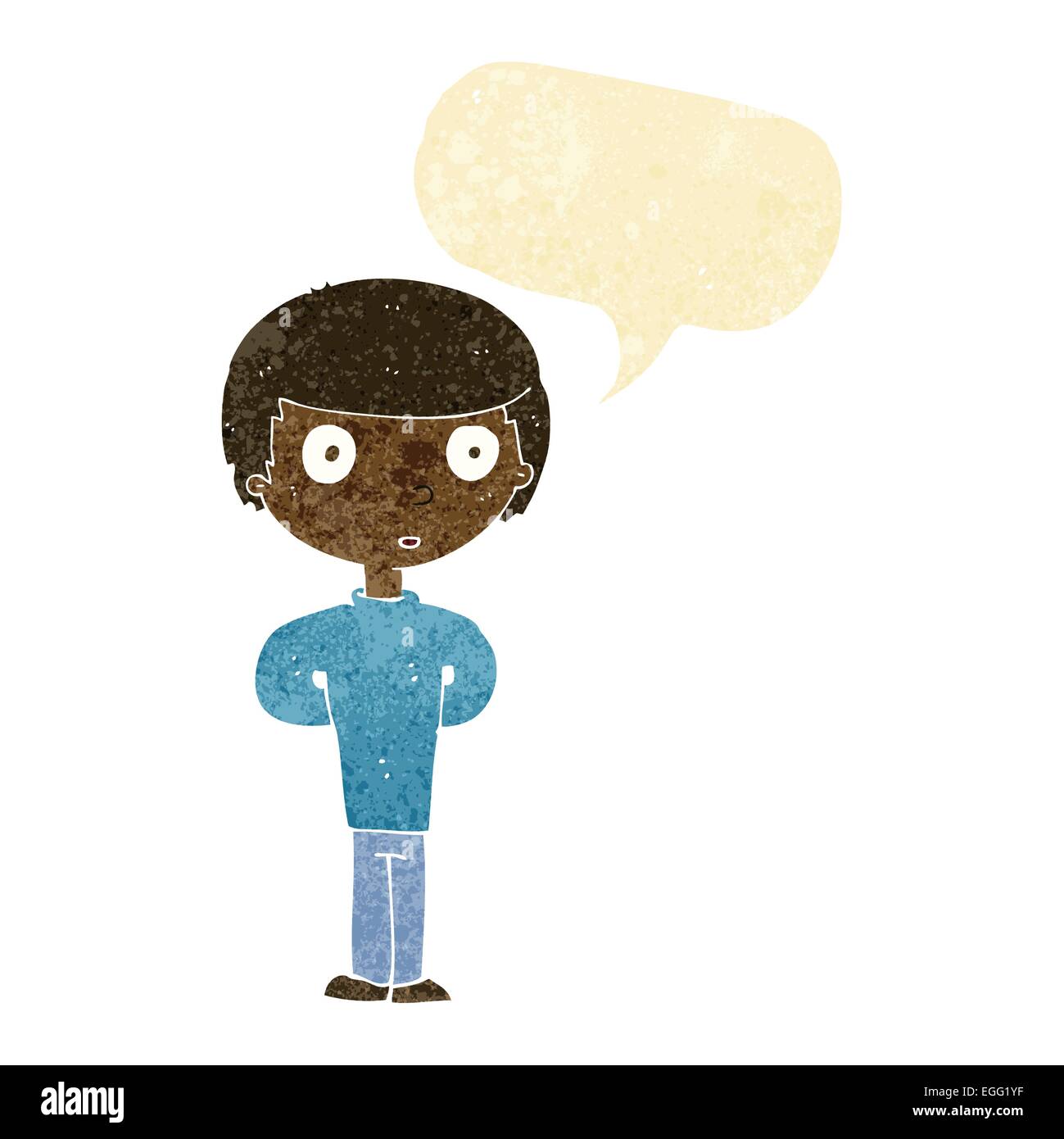 cartoon curious boy with speech bubble Stock Vector Image & Art - Alamy