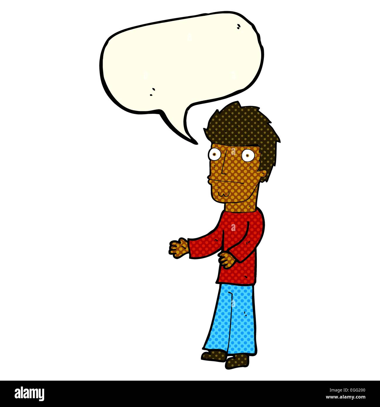 cartoon confused man with speech bubble Stock Vector Image & Art - Alamy