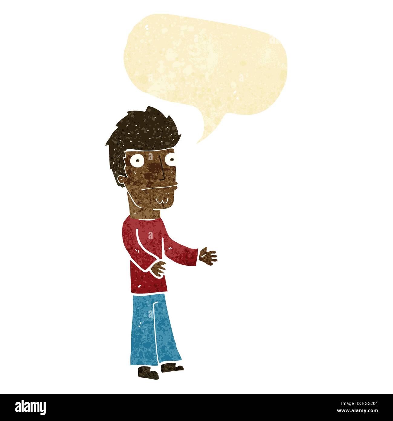 cartoon confused man with speech bubble Stock Vector Image & Art - Alamy