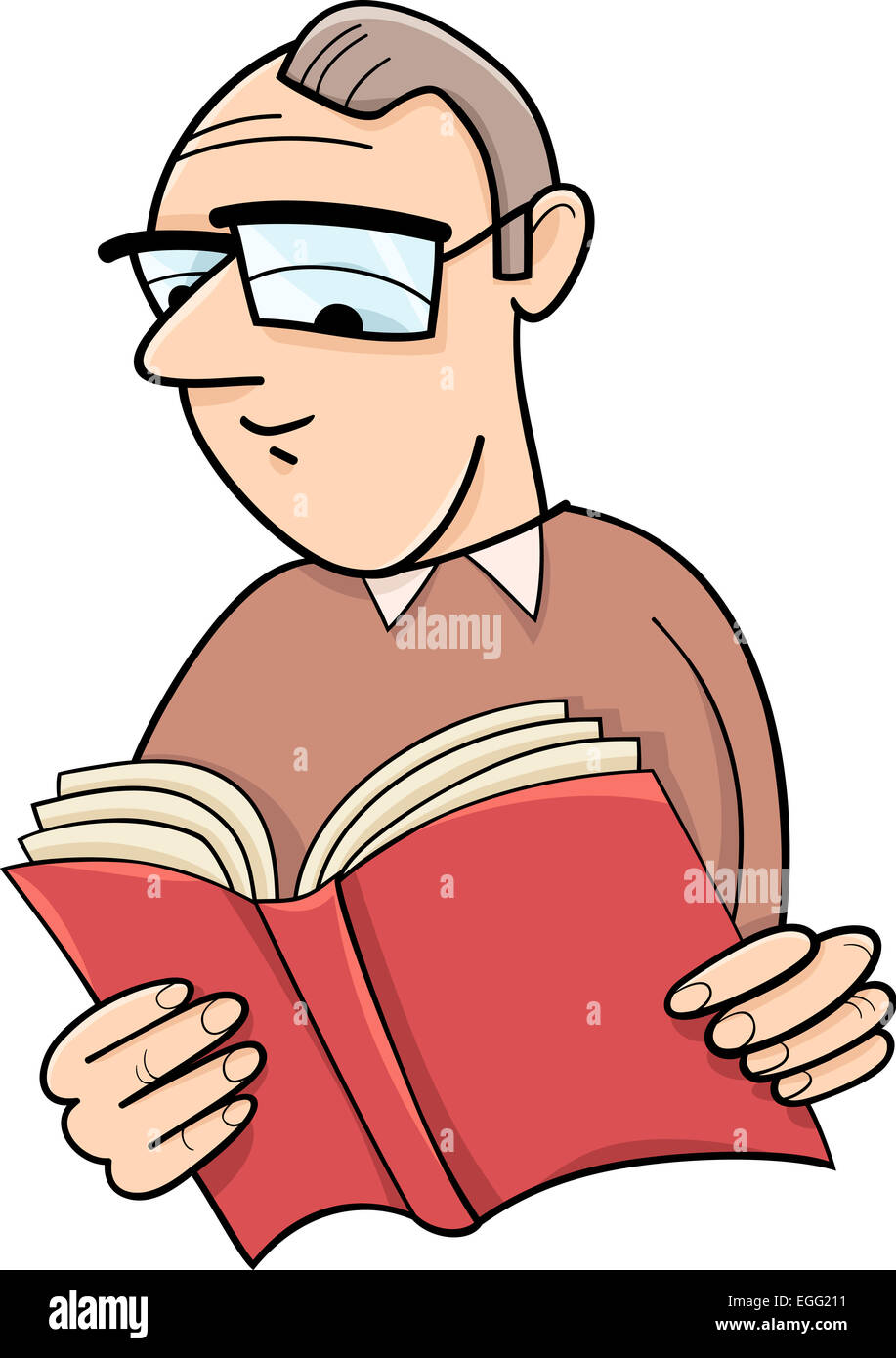 Book reading cartoon hi-res stock photography and images - Alamy
