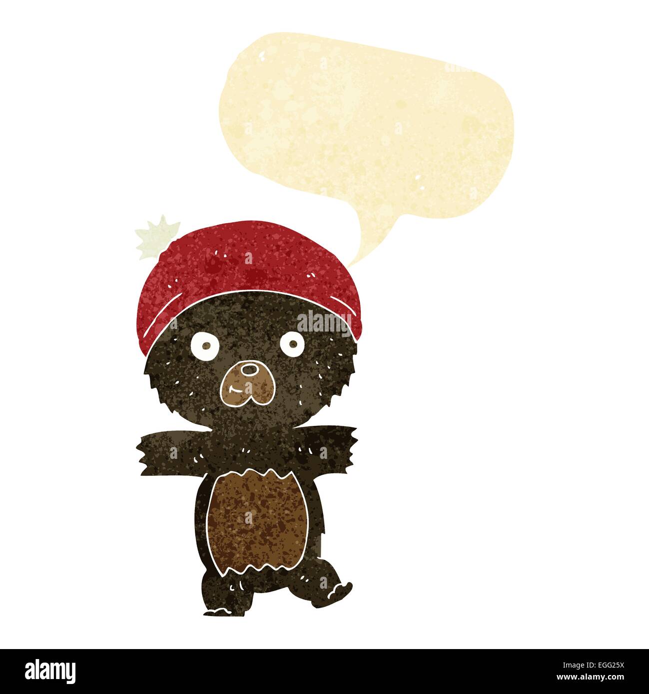 cartoon cute black bear with speech bubble Stock Vector Image & Art - Alamy