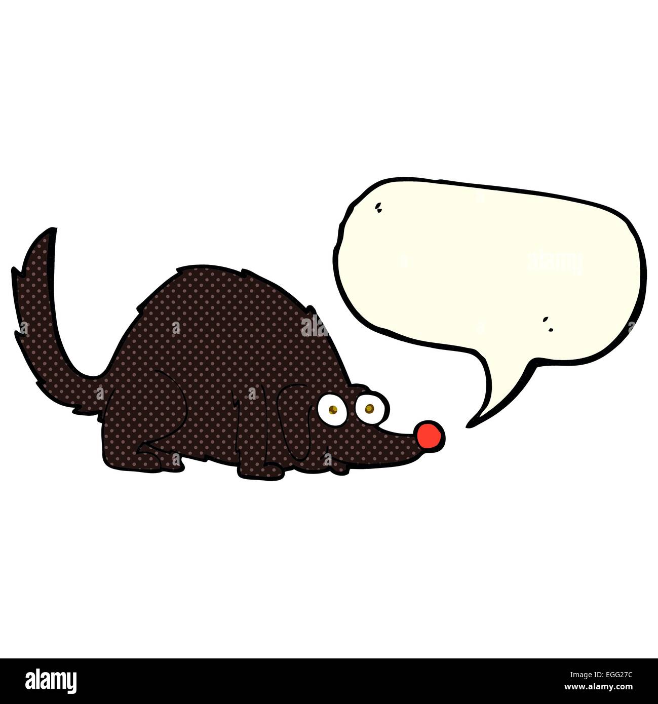 cartoon happy dog with speech bubble Stock Vector Image & Art - Alamy