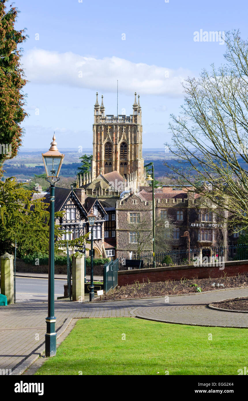 Great Malvern Priory, Abbey Hotel and Rose Bank Gardens, Great Malvern ...