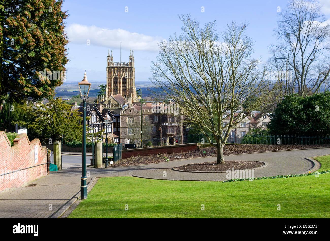 Great Malvern Priory, Abbey Hotel and Rose Bank Gardens, Great Malvern ...