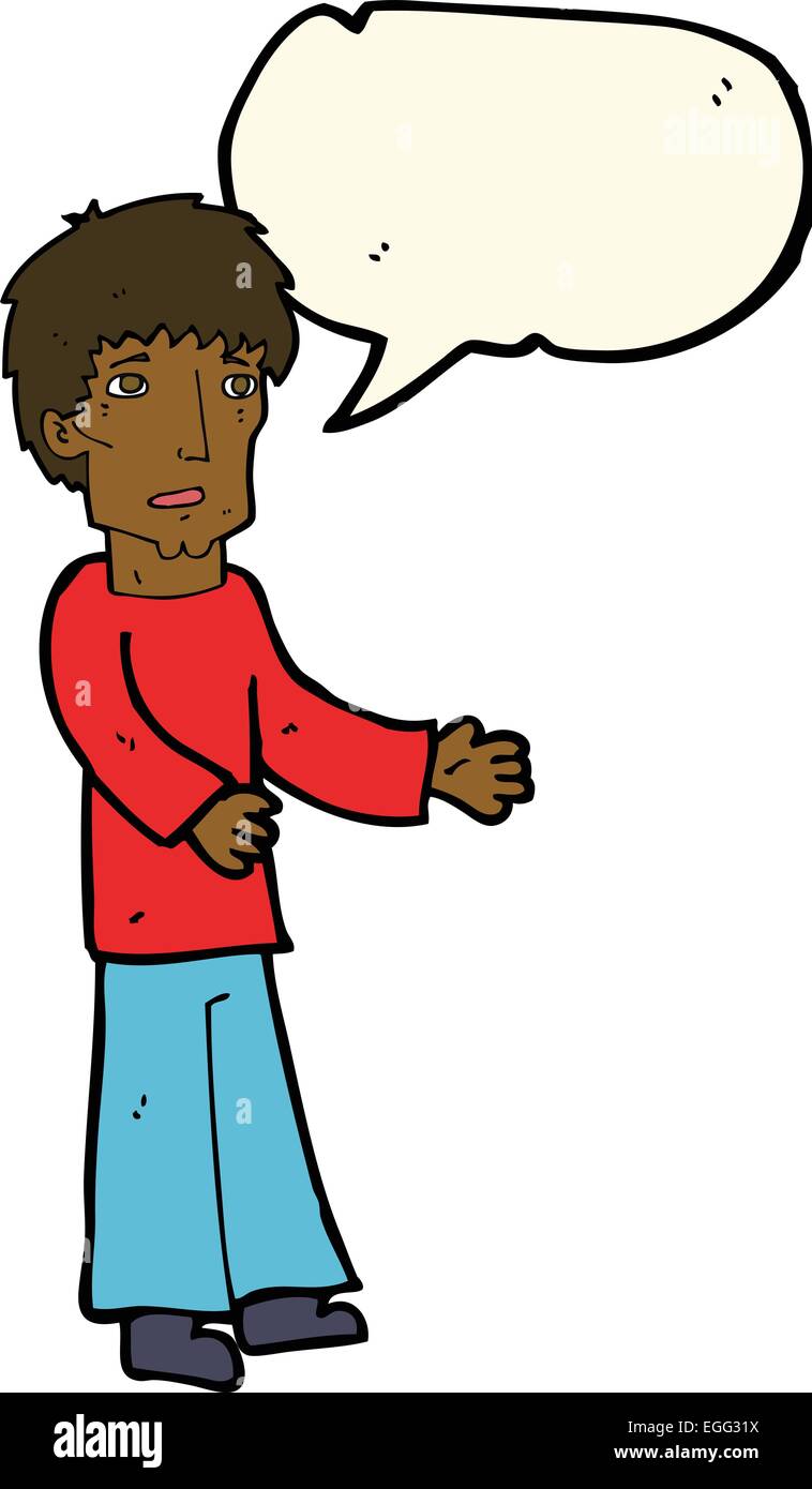 cartoon man explaining with speech bubble Stock Vector Image & Art - Alamy