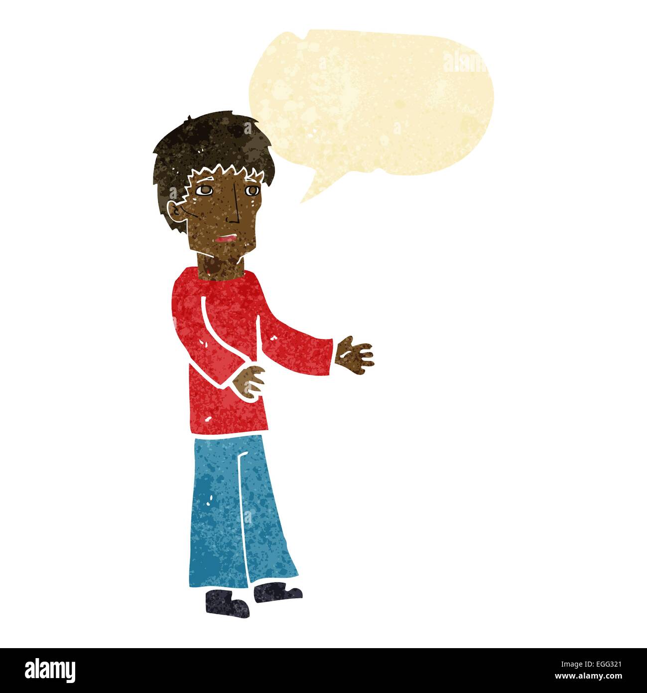 cartoon man explaining with speech bubble Stock Vector Image & Art - Alamy