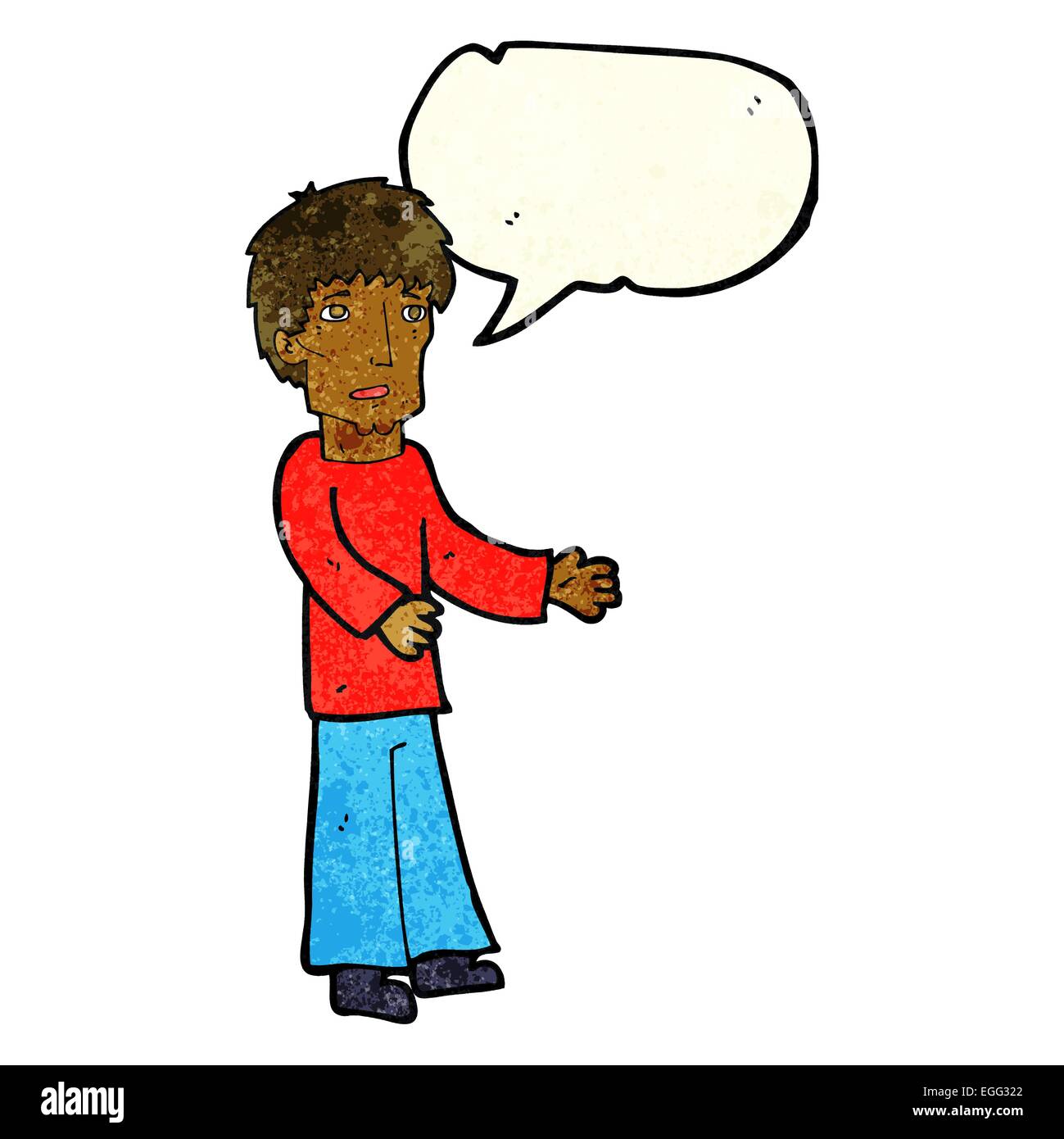 cartoon man explaining with speech bubble Stock Vector Image & Art - Alamy