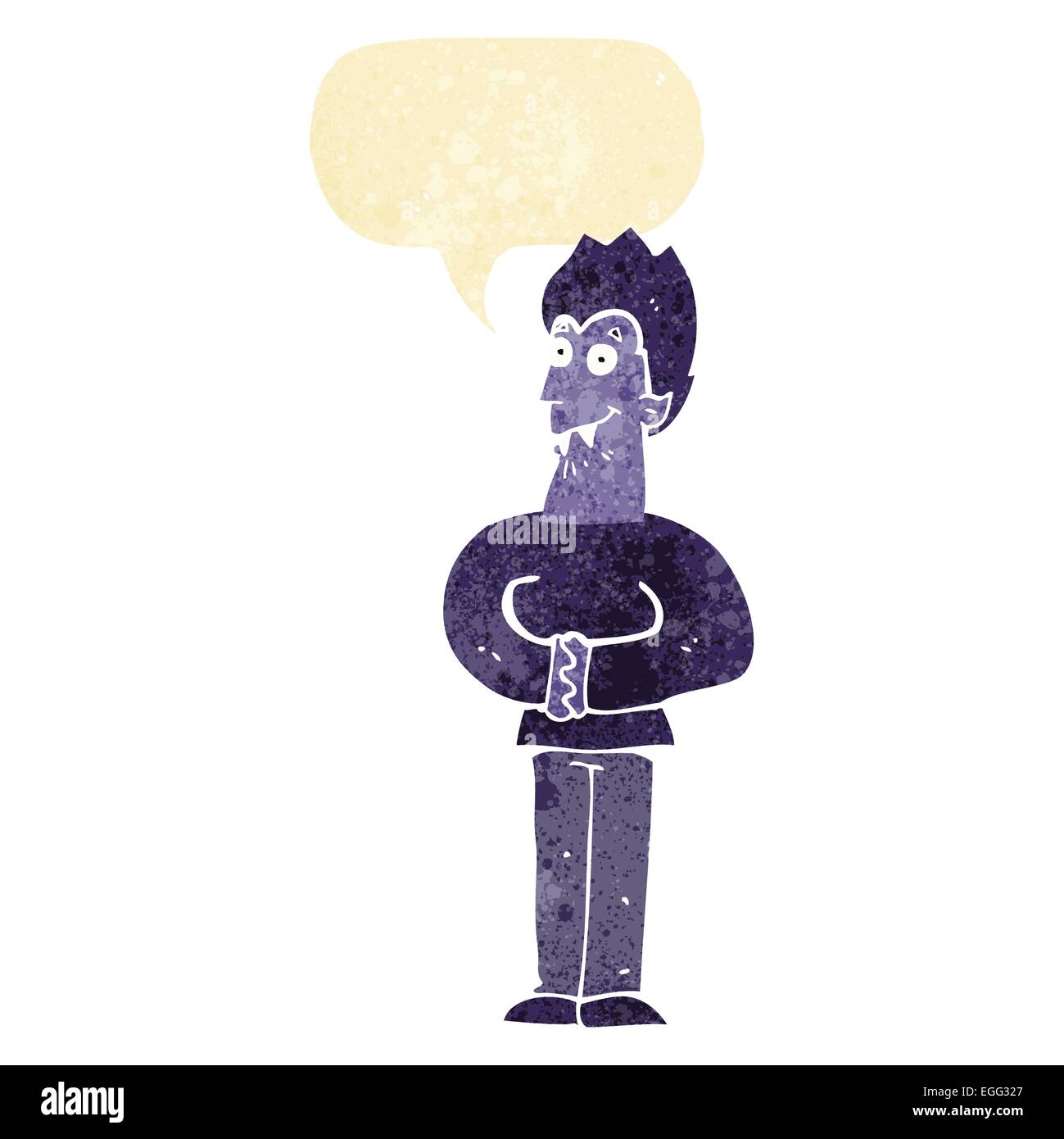 cartoon vampire with speech bubble Stock Vector Image & Art - Alamy