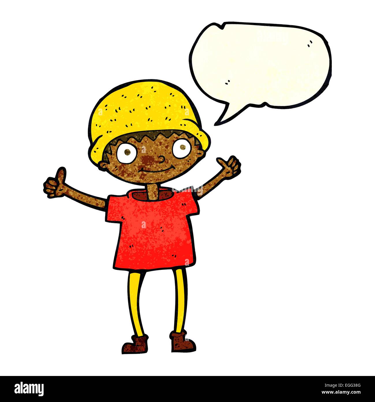 Cartoon boy positive attitude hi-res stock photography and images - Alamy