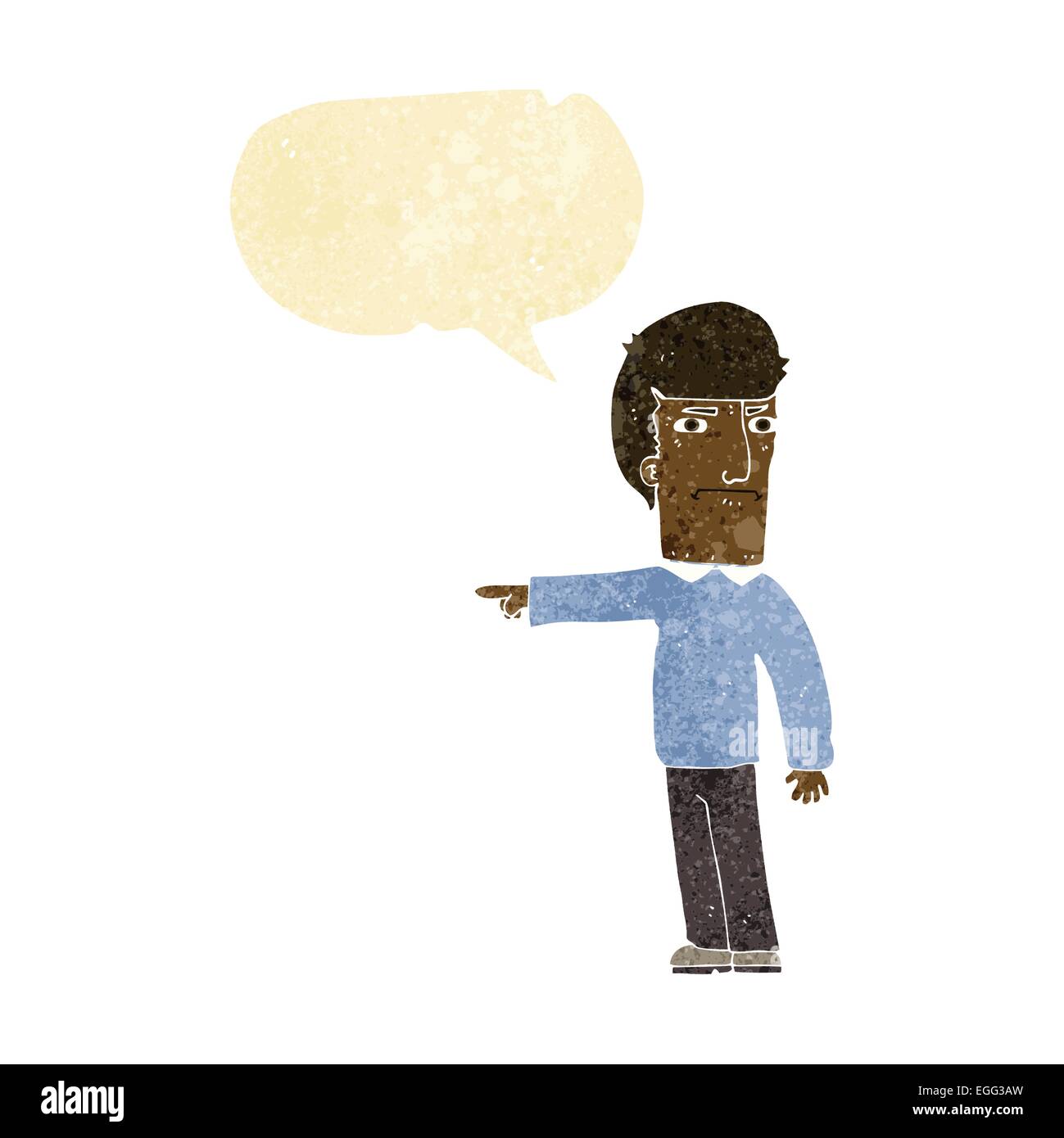 cartoon man pointing with speech bubble Stock Vector Image & Art - Alamy