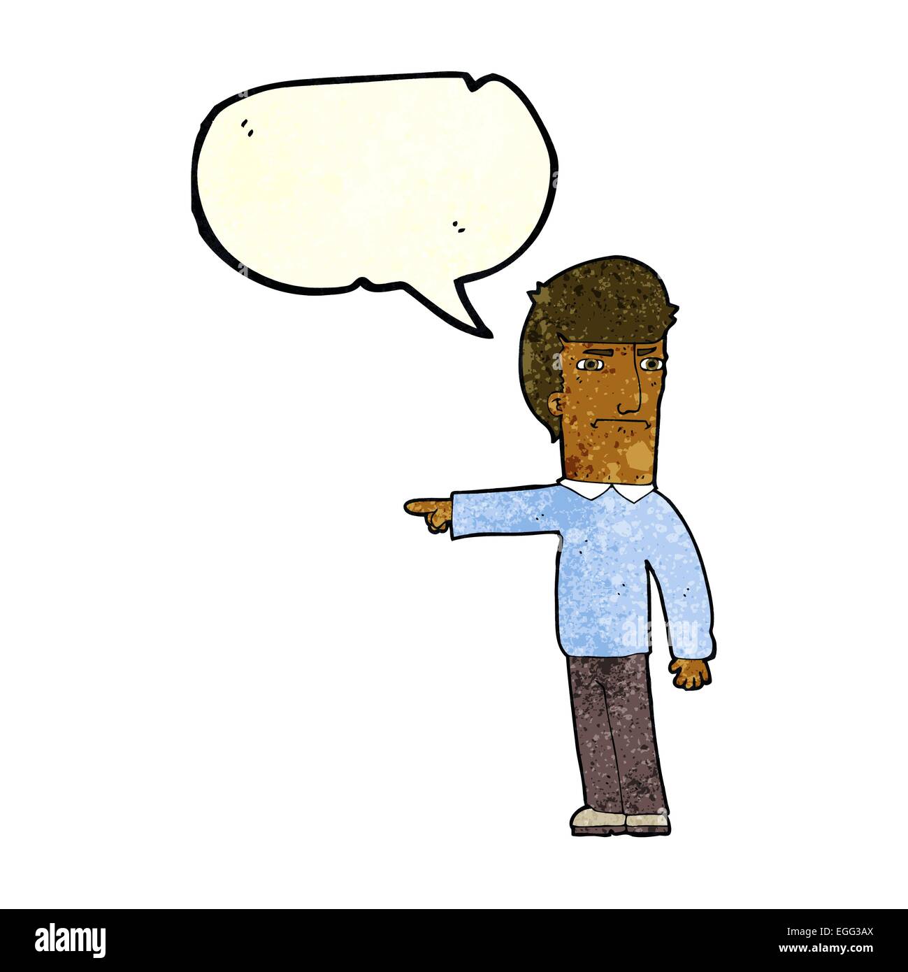 cartoon man pointing with speech bubble Stock Vector Image & Art - Alamy