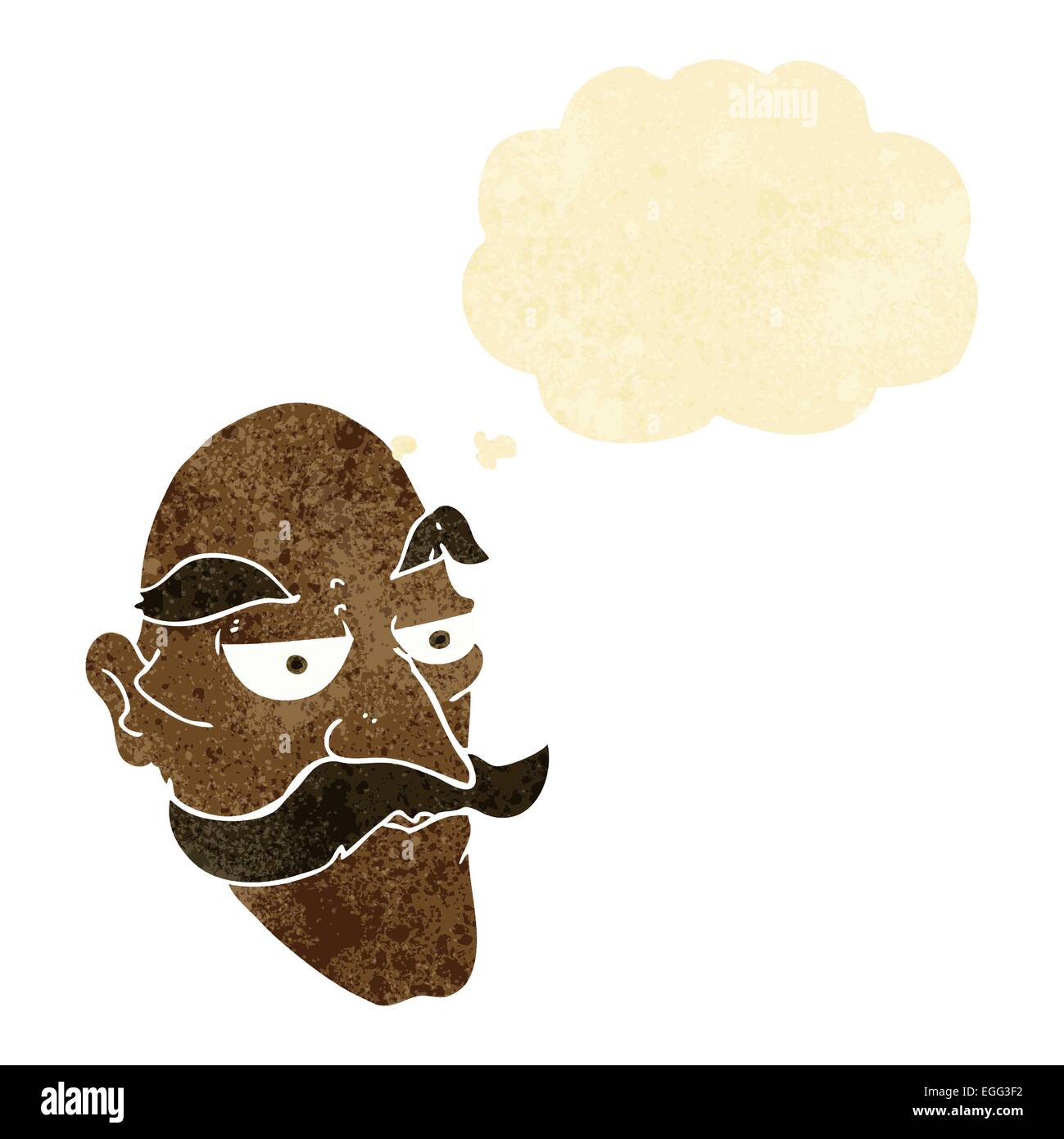 cartoon old man face with thought bubble Stock Vector Image & Art - Alamy