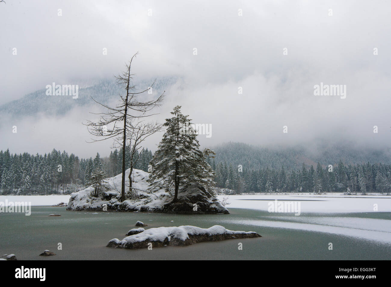 Winter at Hintersee, Berchtesgaden National Park, Berchtesgaden ...