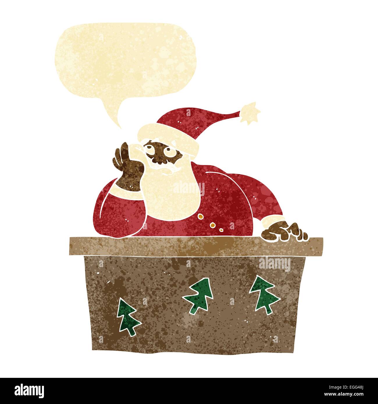 cartoon bored santa claus with speech bubble Stock Vector Image & Art ...