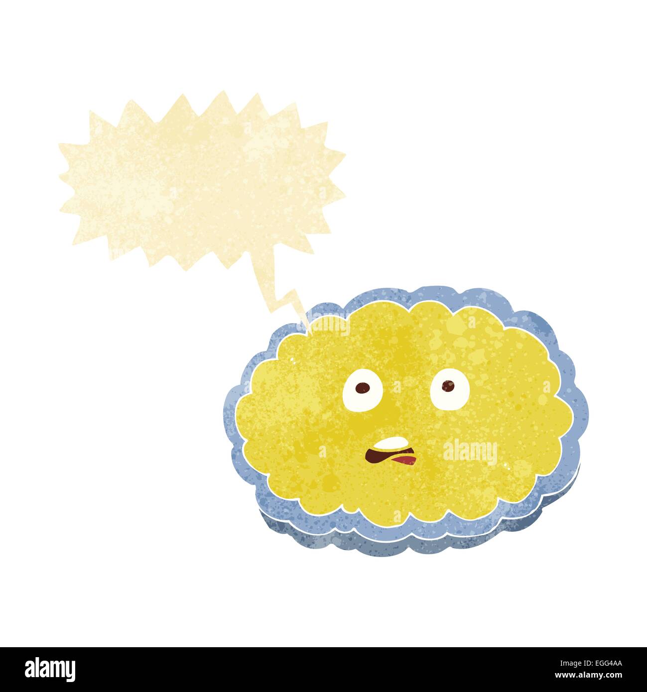 shocked cartoon cloud face with speech bubble Stock Vector Image & Art ...