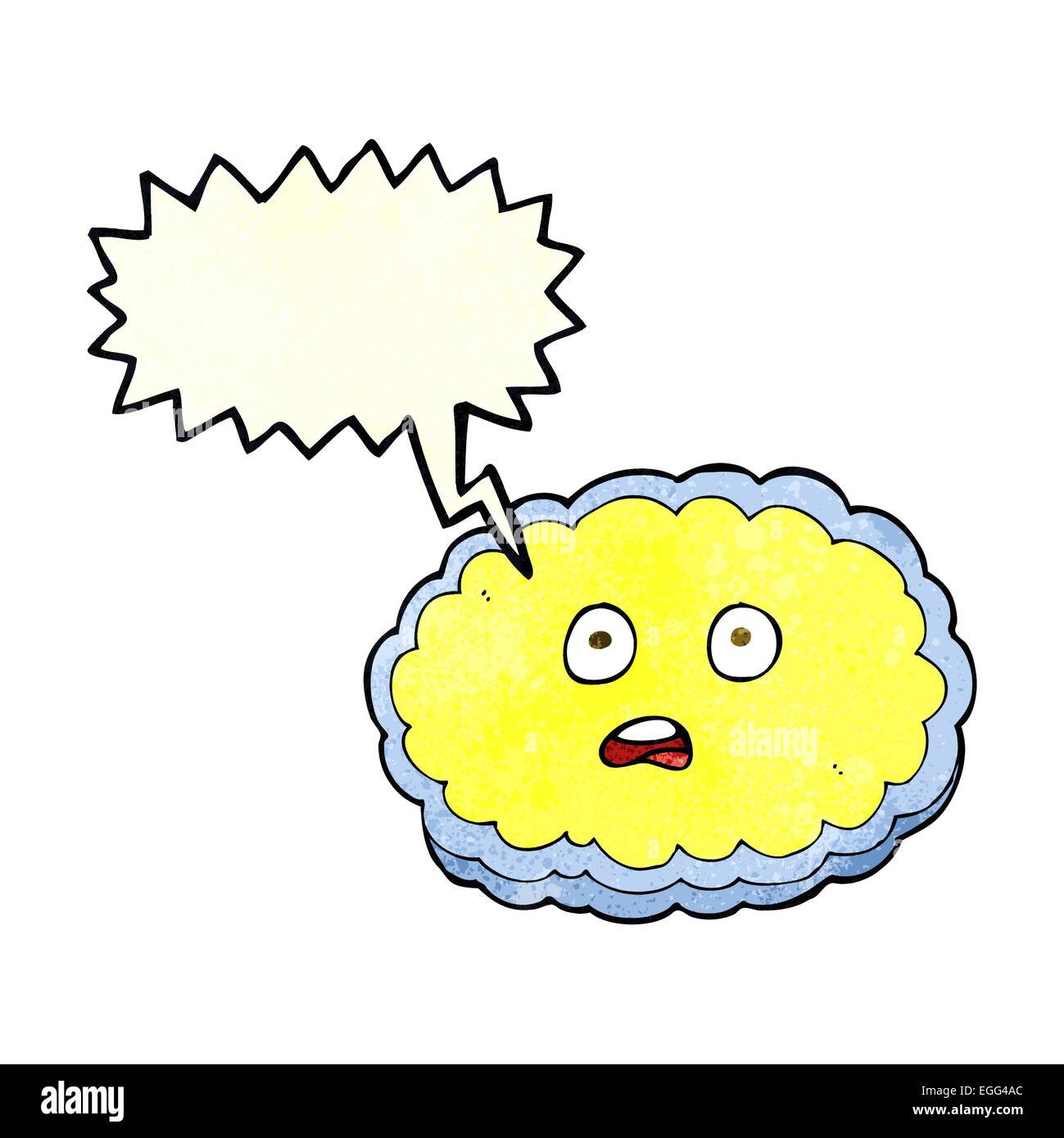 shocked cartoon cloud face with speech bubble Stock Vector Image & Art ...