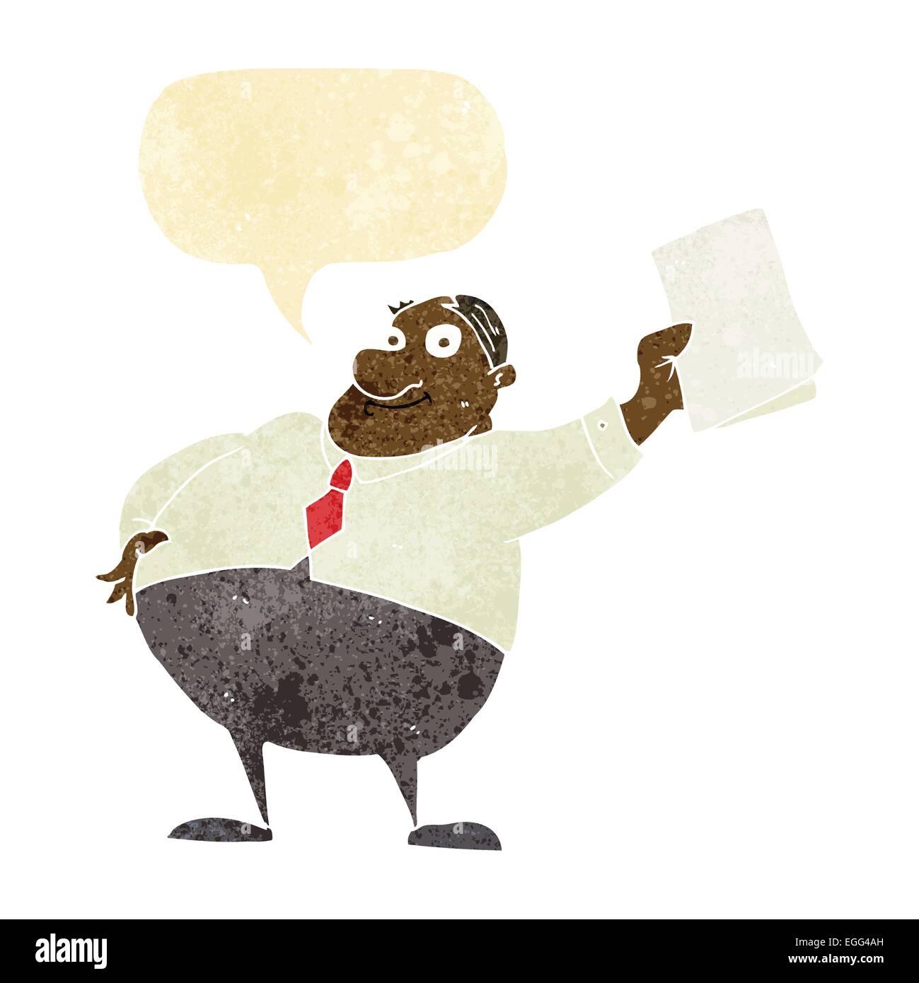 cartoon boss waving papers with speech bubble Stock Vector Image & Art ...