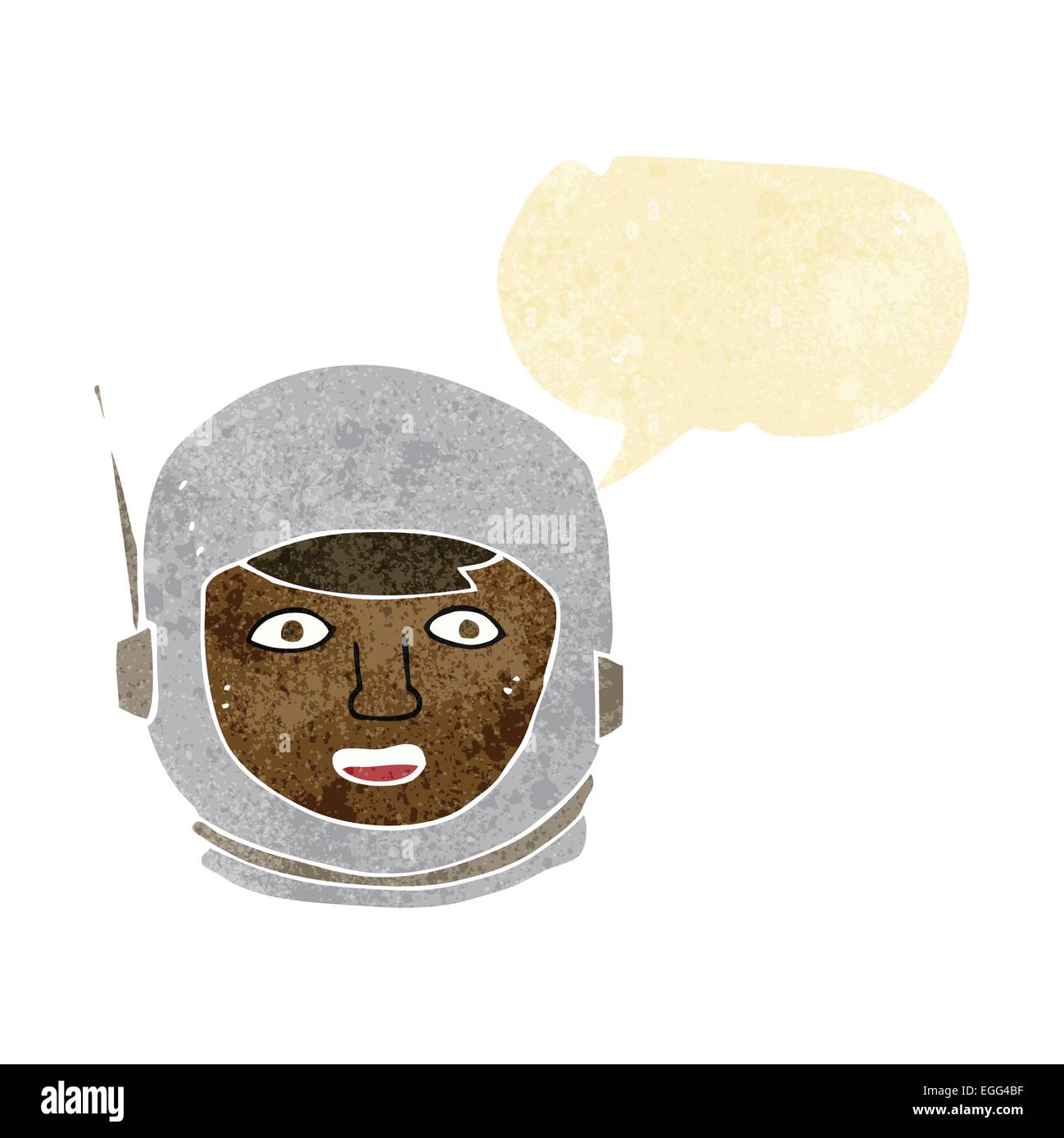 cartoon astronaut head with speech bubble Stock Vector Image & Art - Alamy