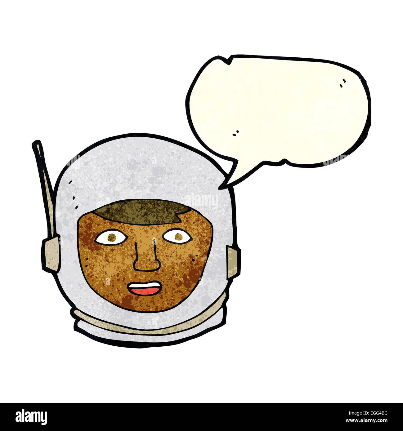 cartoon astronaut head with speech bubble Stock Vector Image & Art - Alamy