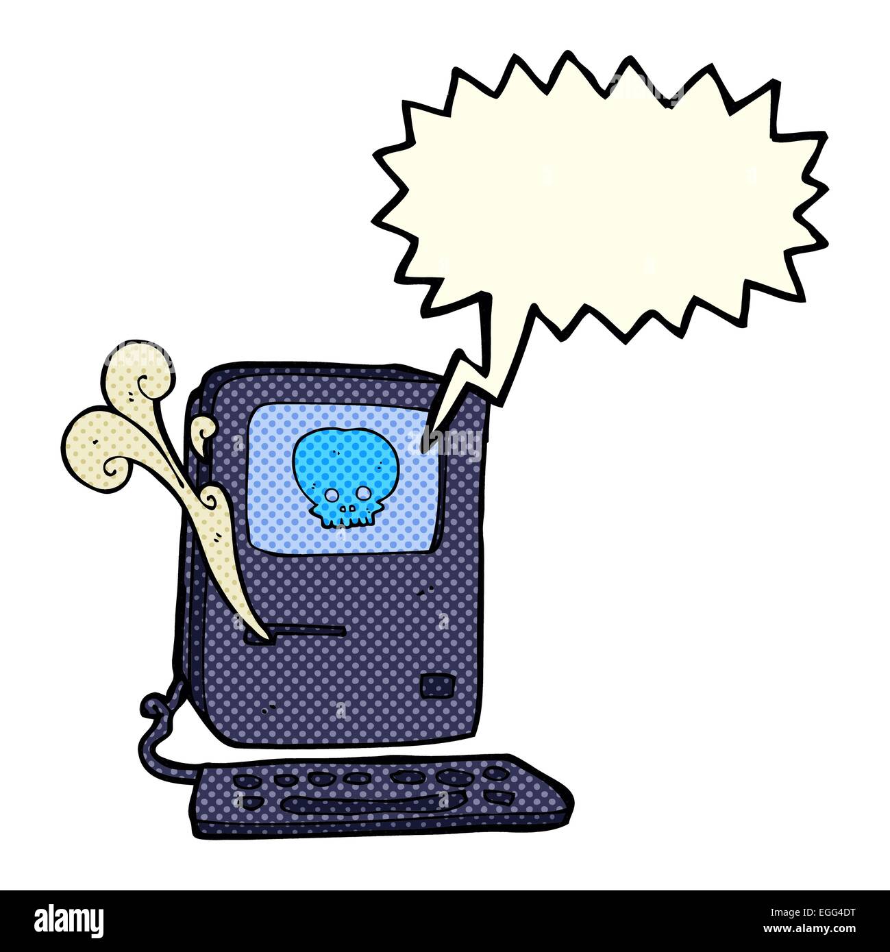 computer virus cartoon with speech bubble Stock Vector Image & Art - Alamy