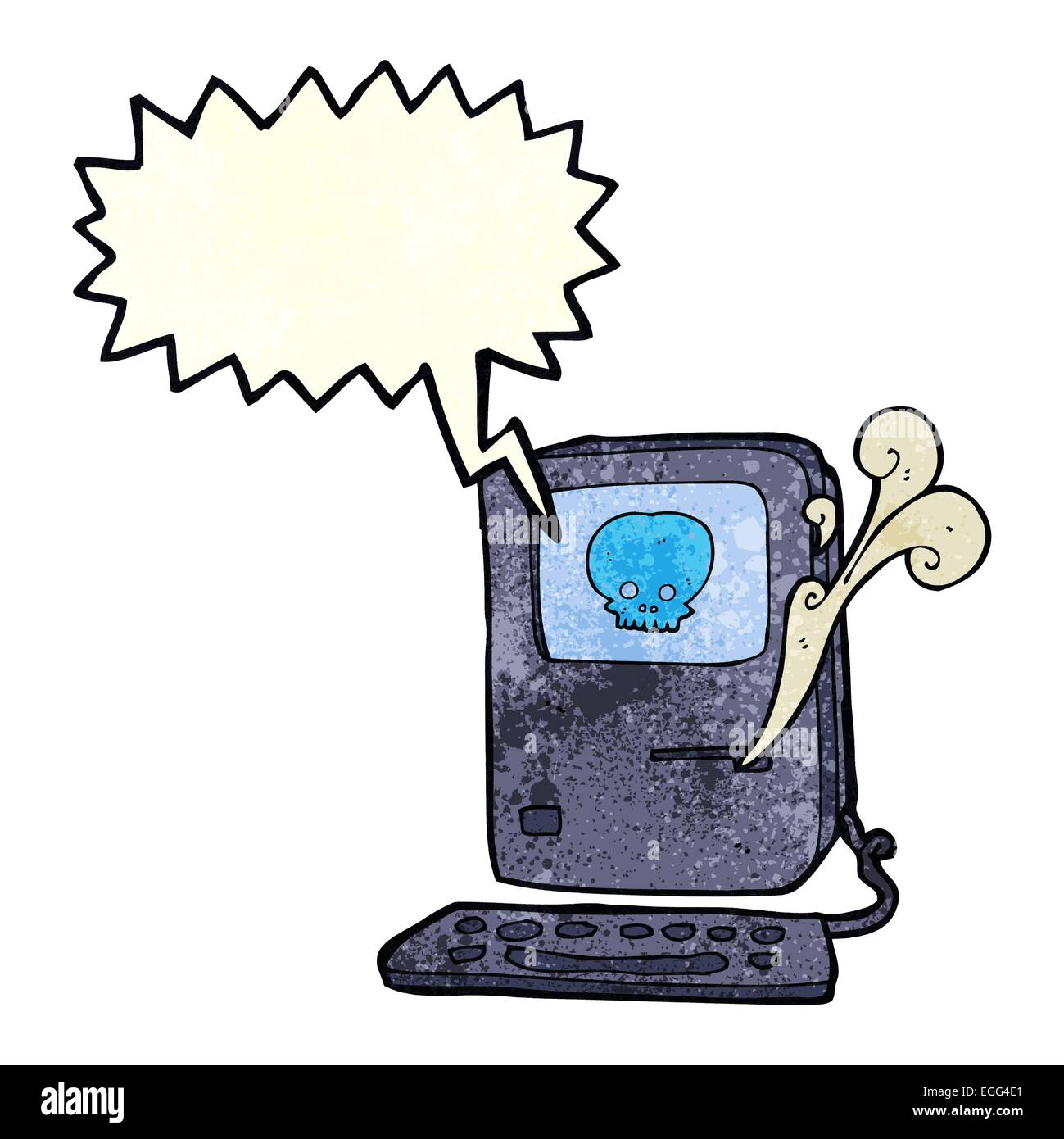 computer virus cartoon with speech bubble Stock Vector Image & Art - Alamy