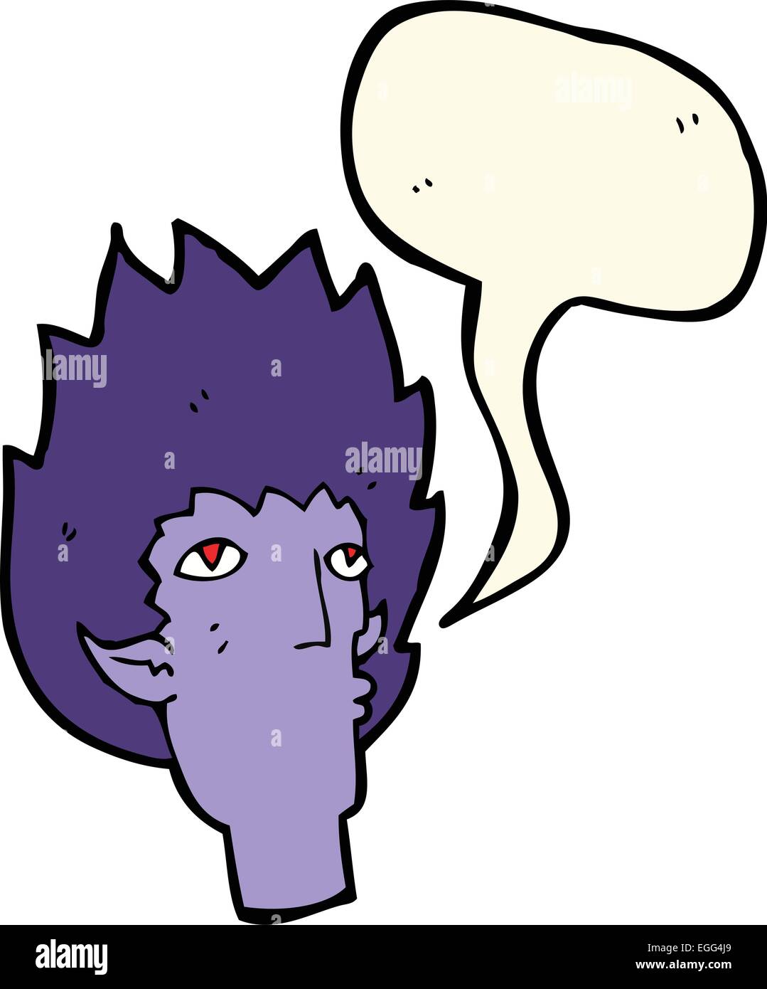 cartoon vampire face with speech bubble Stock Vector Image & Art - Alamy