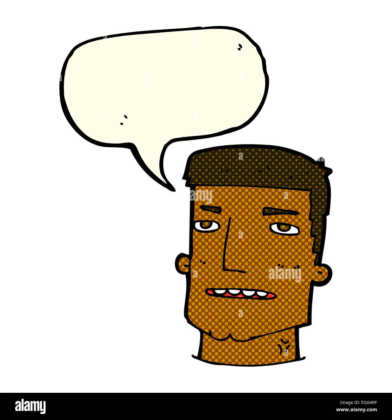 cartoon male head with speech bubble Stock Vector Image & Art - Alamy