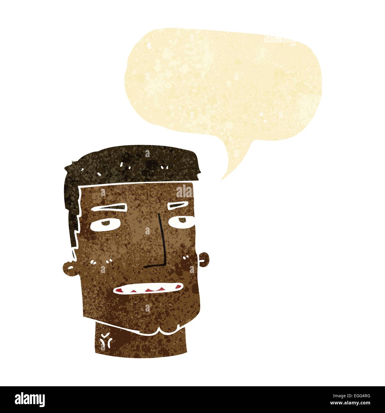cartoon male head with speech bubble Stock Vector Image & Art - Alamy