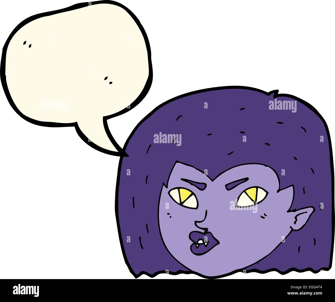 cartoon vampire face with speech bubble Stock Vector Image & Art - Alamy
