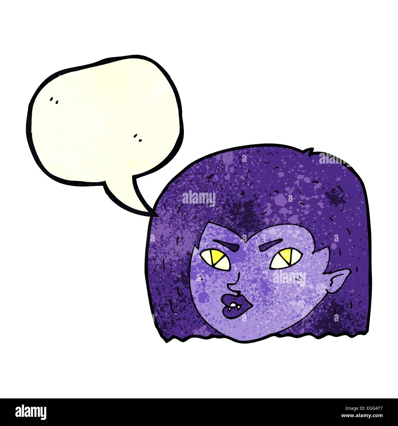 cartoon vampire face with speech bubble Stock Vector Image & Art - Alamy