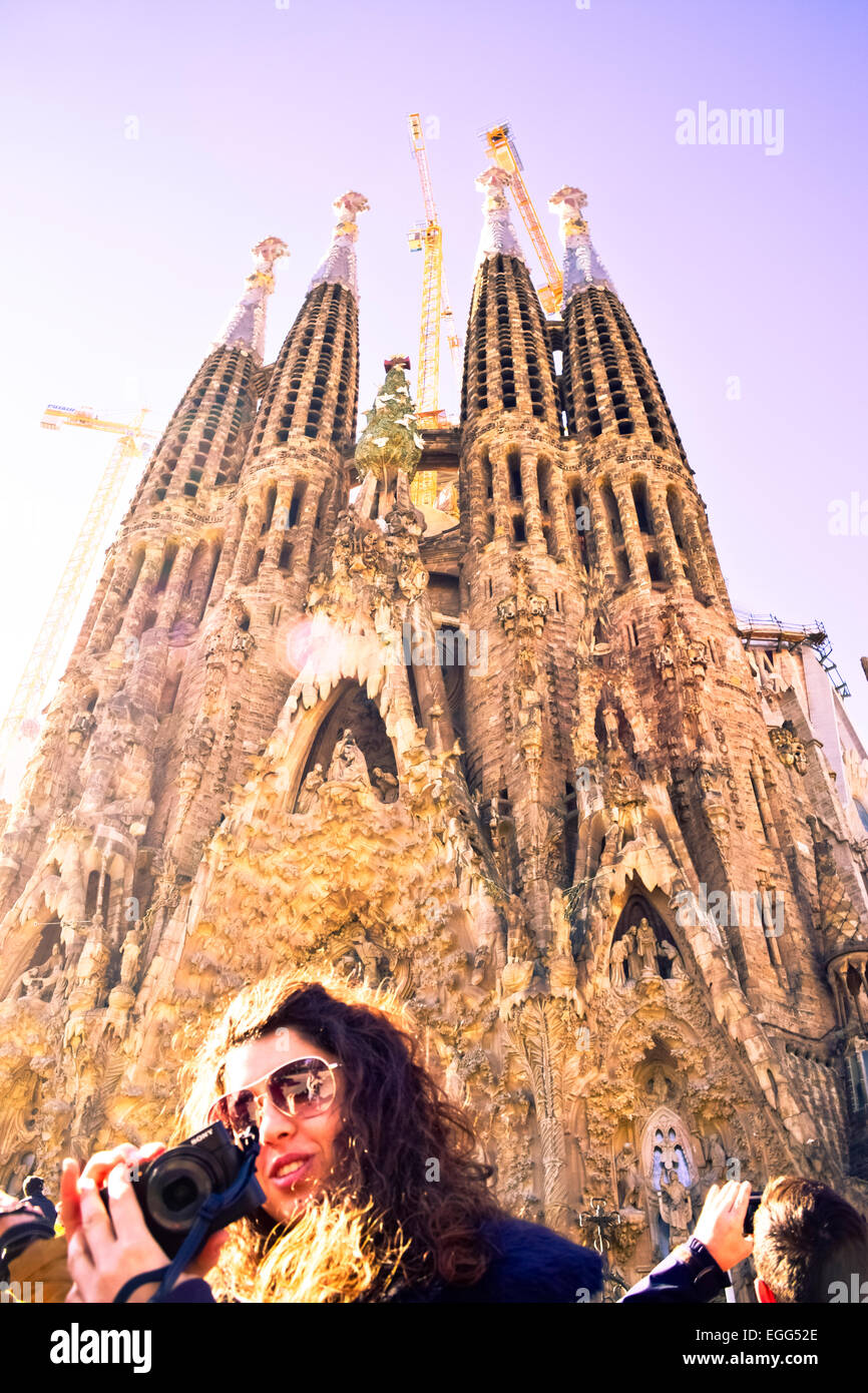 Sagrada familia designed by Antoni Gaudi architect. Barcelona ...