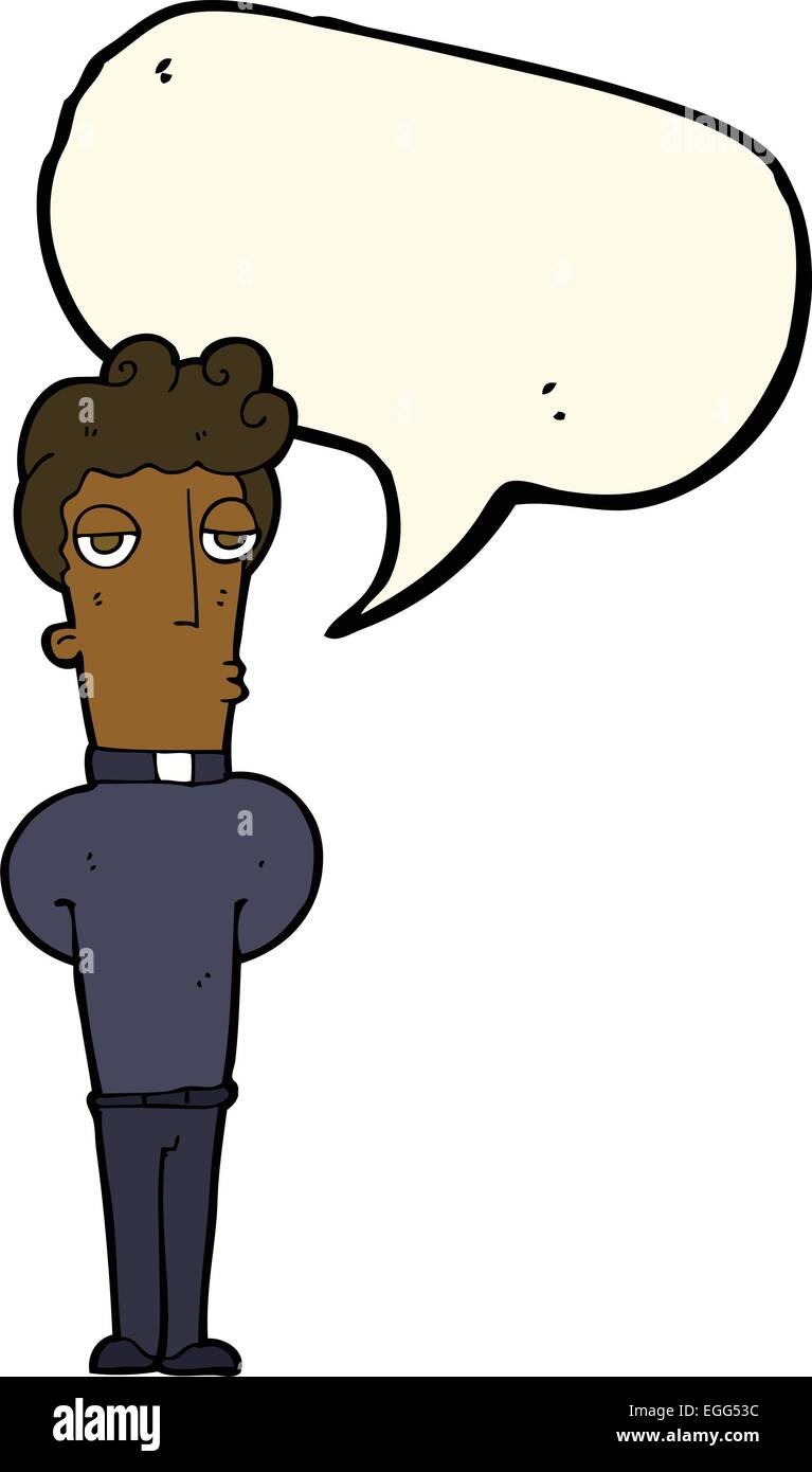 cartoon priest with speech bubble Stock Vector Image & Art - Alamy