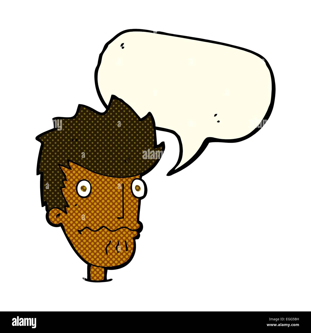 cartoon nervous man with speech bubble Stock Vector Image & Art - Alamy