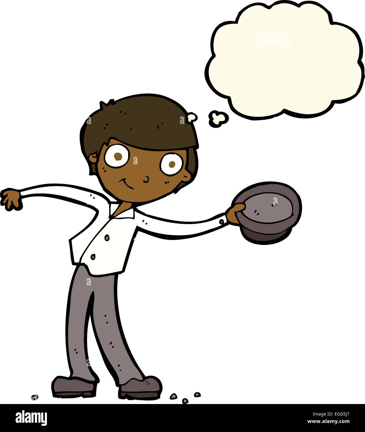 cartoon man tipping hat with thought bubble Stock Vector Image & Art ...