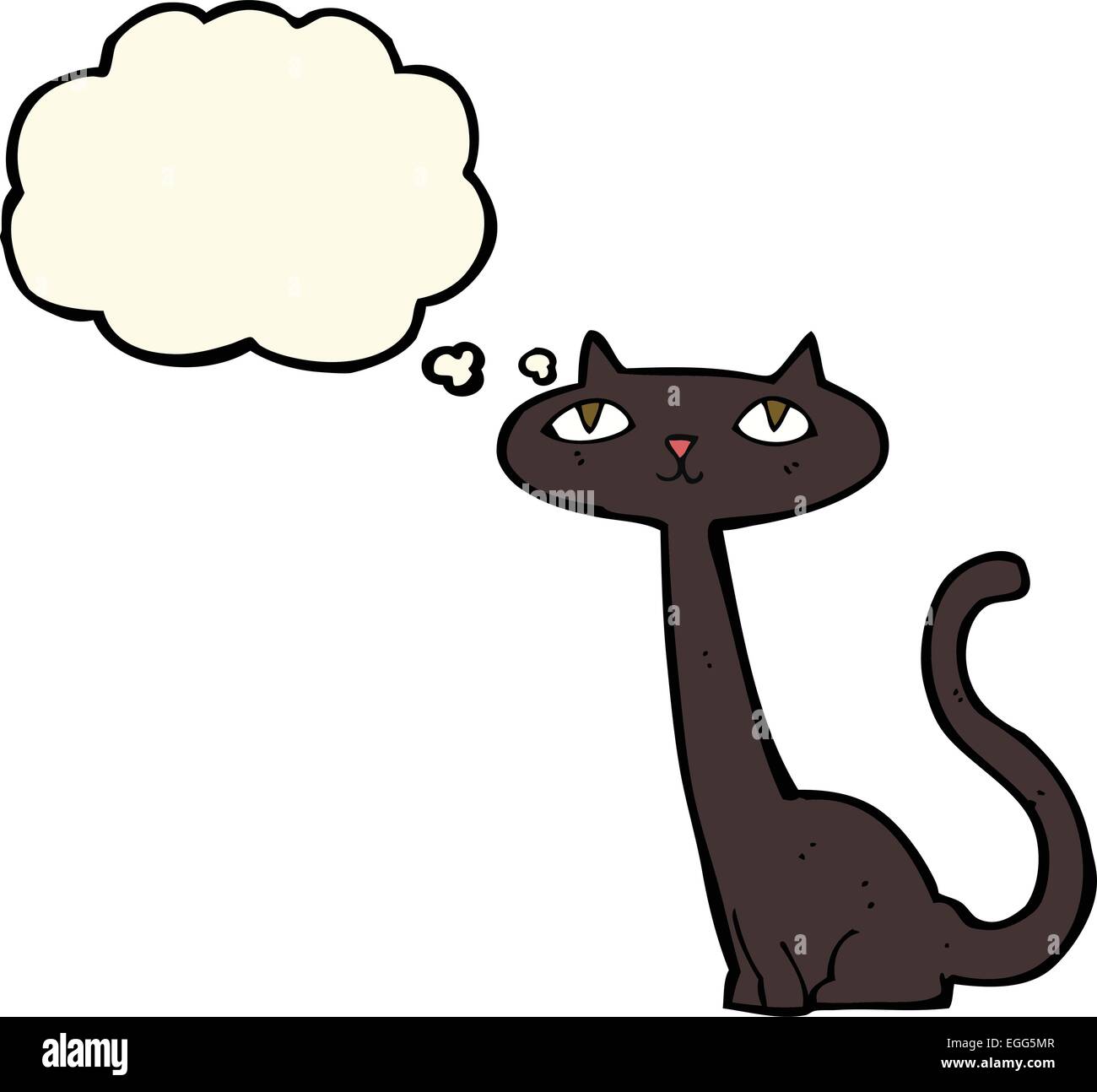 Cartoon black cat thought bubble hi-res stock photography and images ...