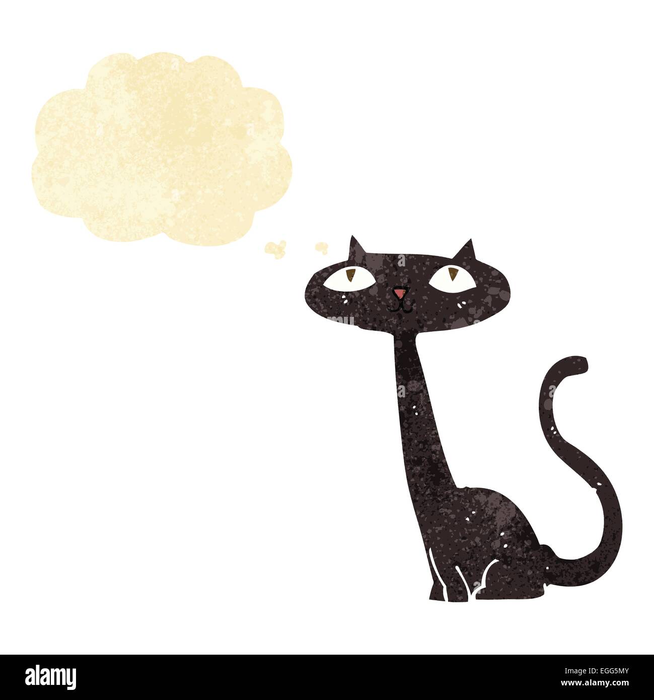Cartoon black cat thought bubble hi-res stock photography and images ...