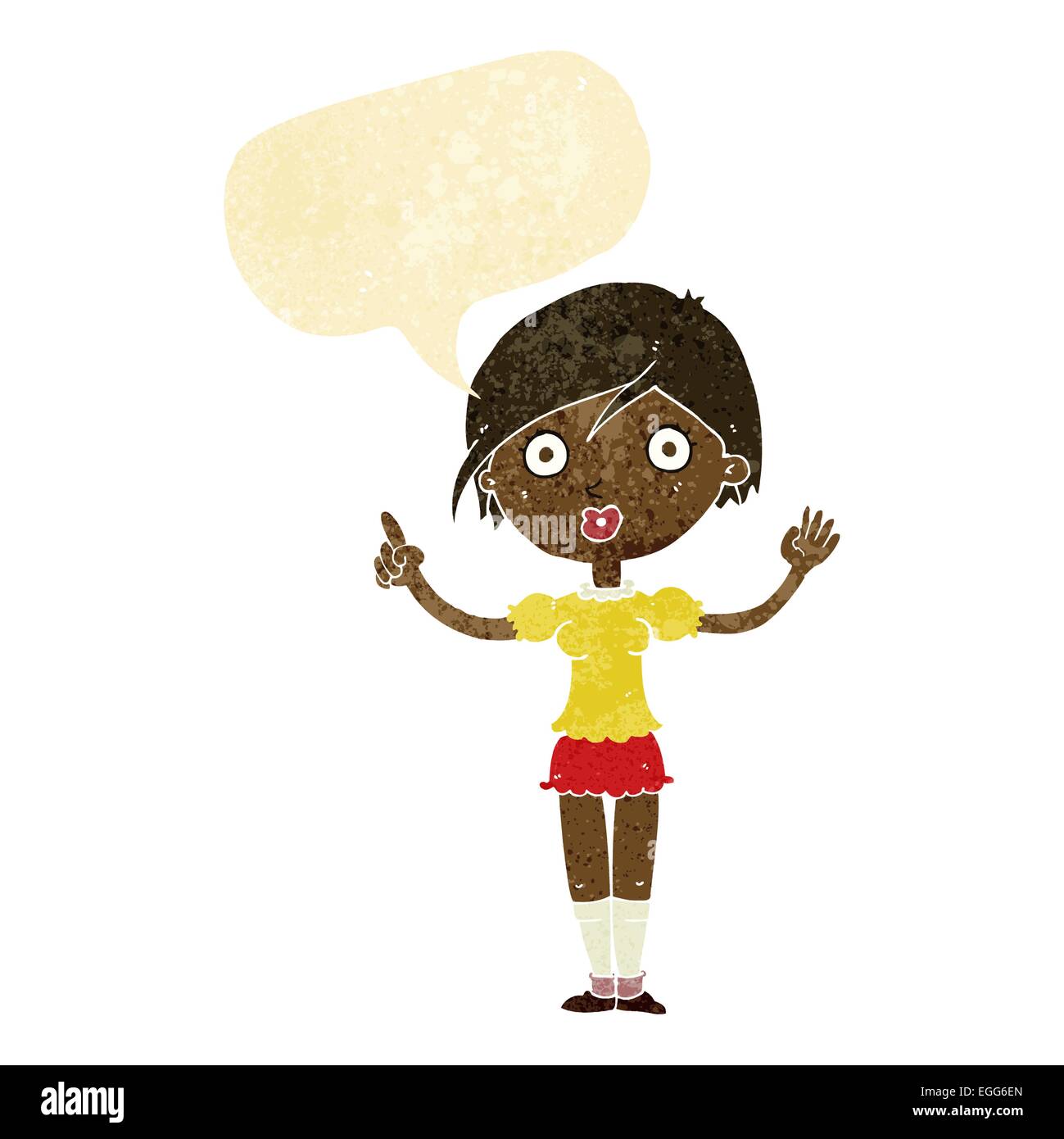 Cartoon girl asking question bubble hi-res stock photography and images ...