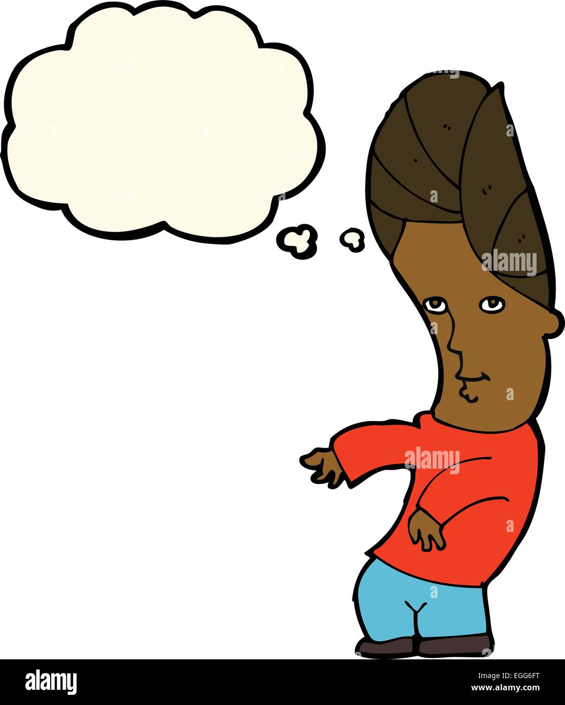 cartoon man with no worries with thought bubble Stock Vector Image ...
