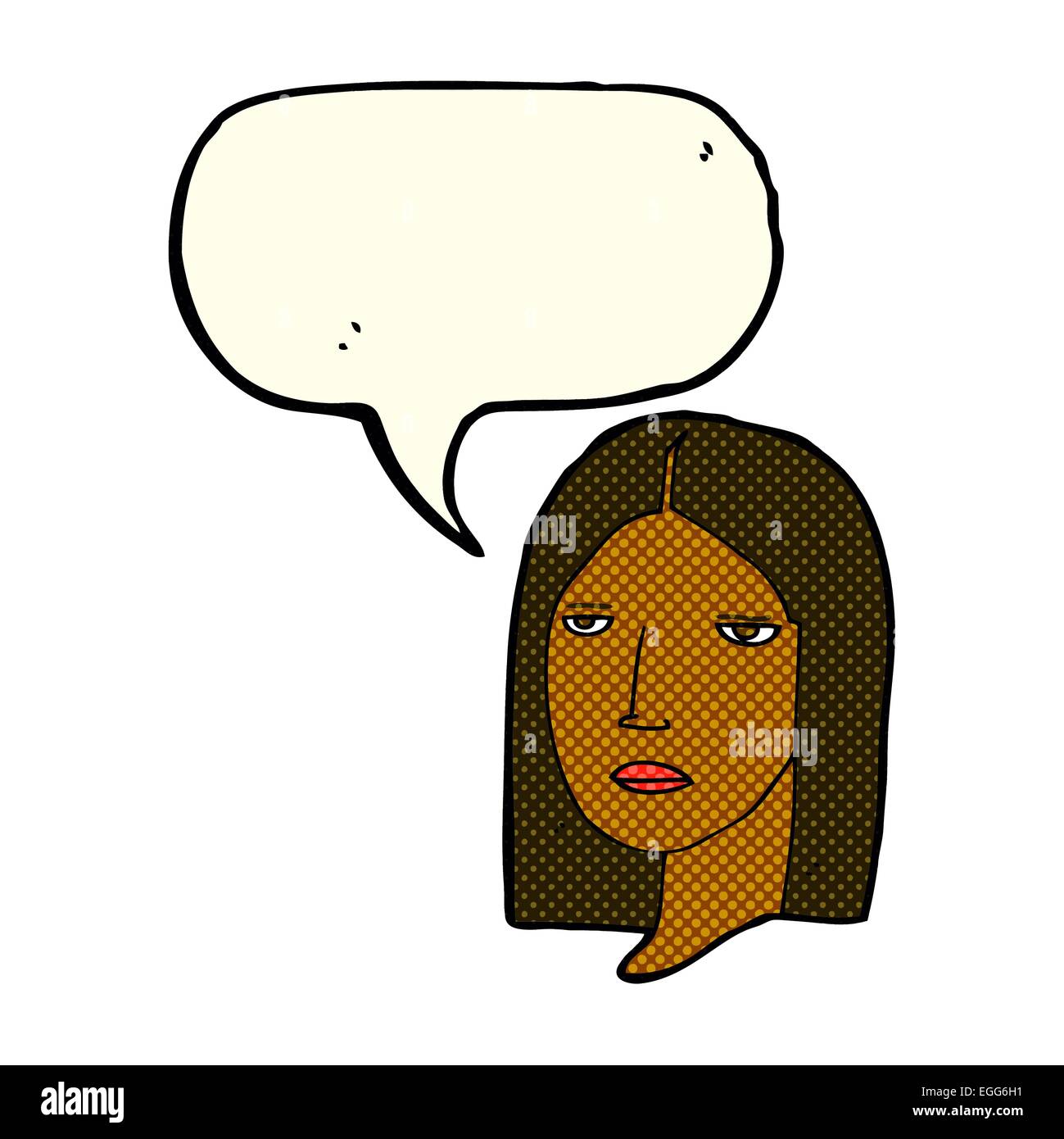 cartoon serious woman with speech bubble Stock Vector Image & Art - Alamy