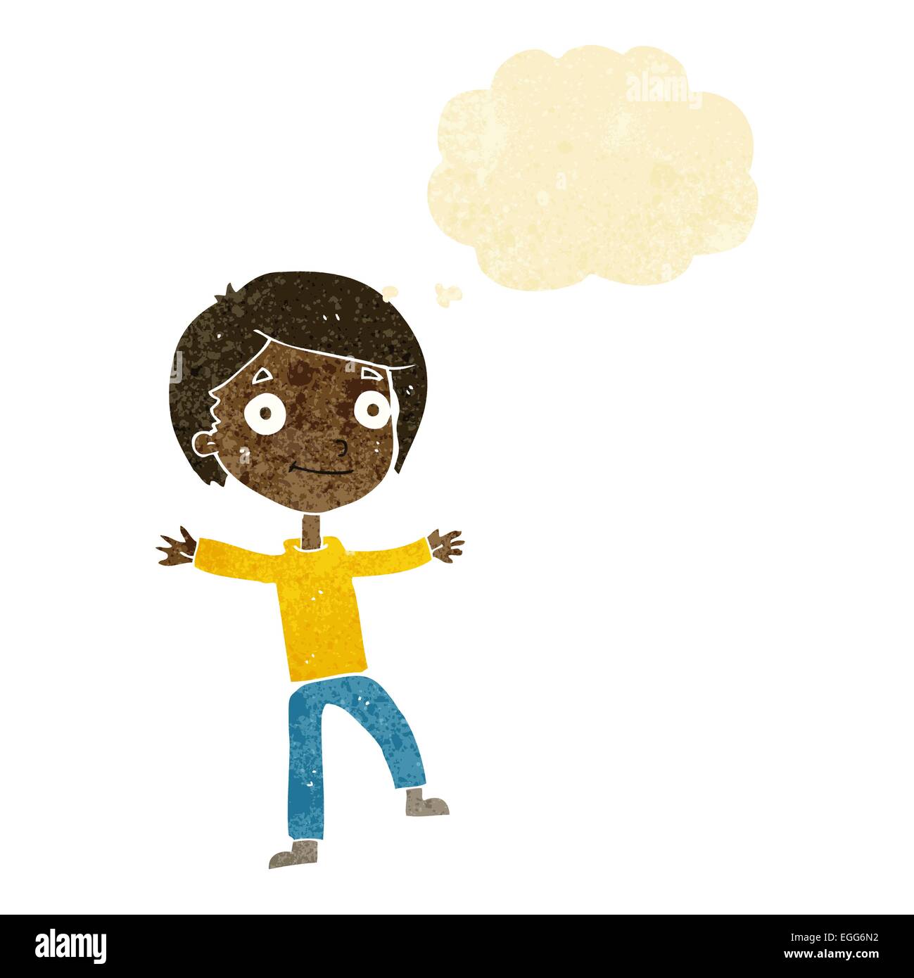 Cartoon excited boy bubble hi-res stock photography and images - Alamy