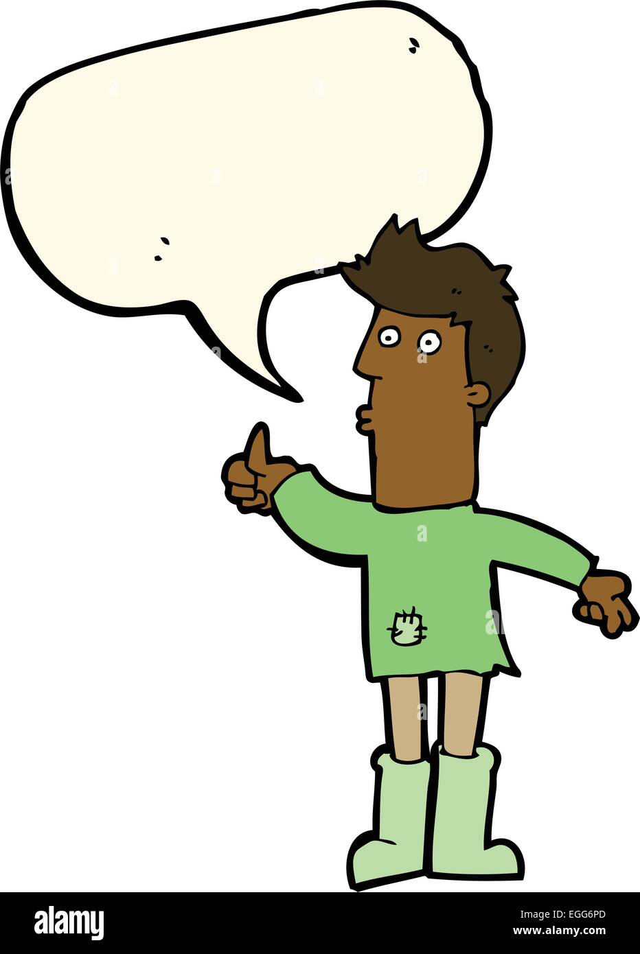 cartoon poor man with speech bubble Stock Vector Image & Art - Alamy