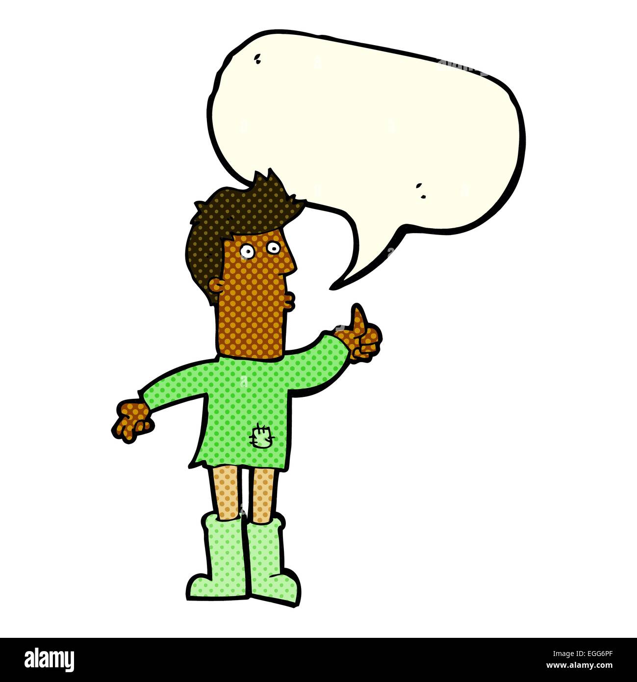 cartoon poor man with speech bubble Stock Vector Image & Art - Alamy