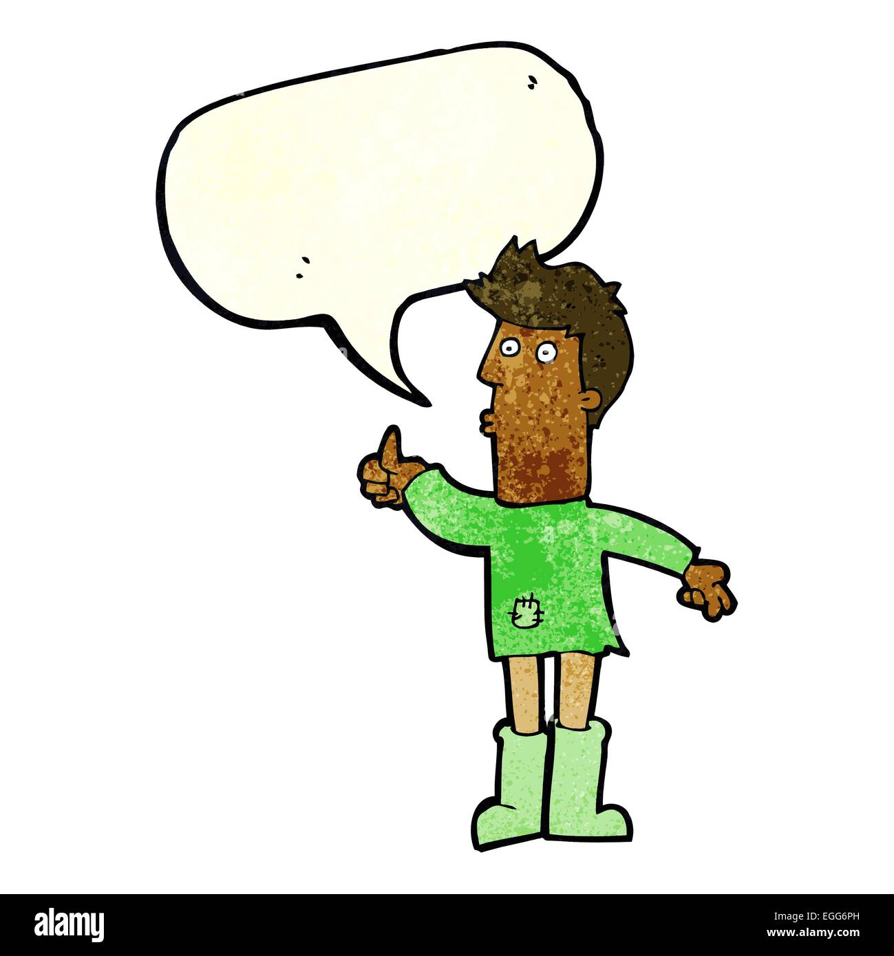 cartoon poor man with speech bubble Stock Vector Image & Art - Alamy