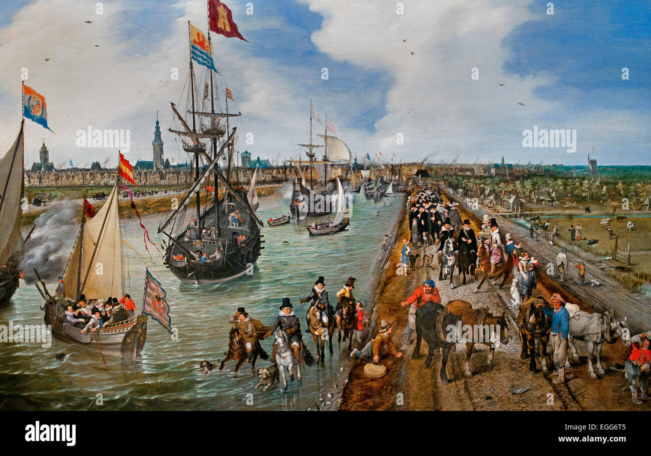 The Departure of a Dignitary from Middelburg 1615 Adriaen Pietersz. van ...